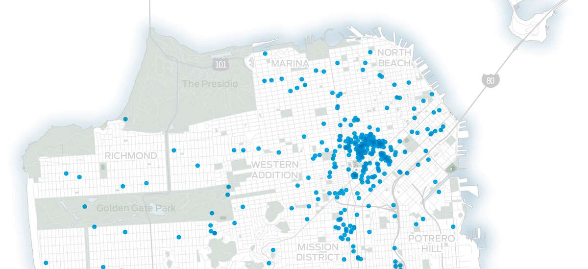 These maps reveal where S.F. overdose deaths occurred in 2020