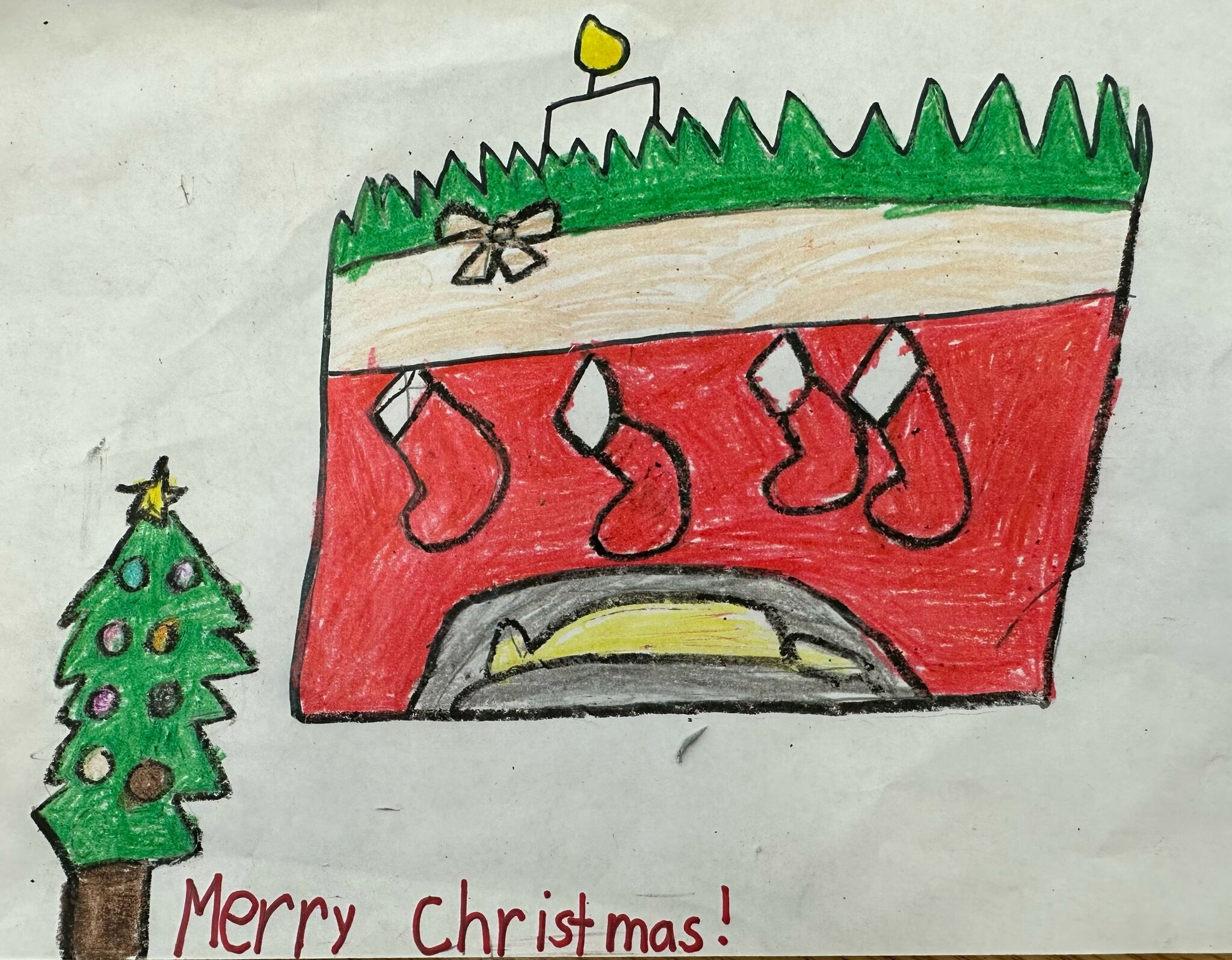 Holiday card drawings by Albany area students