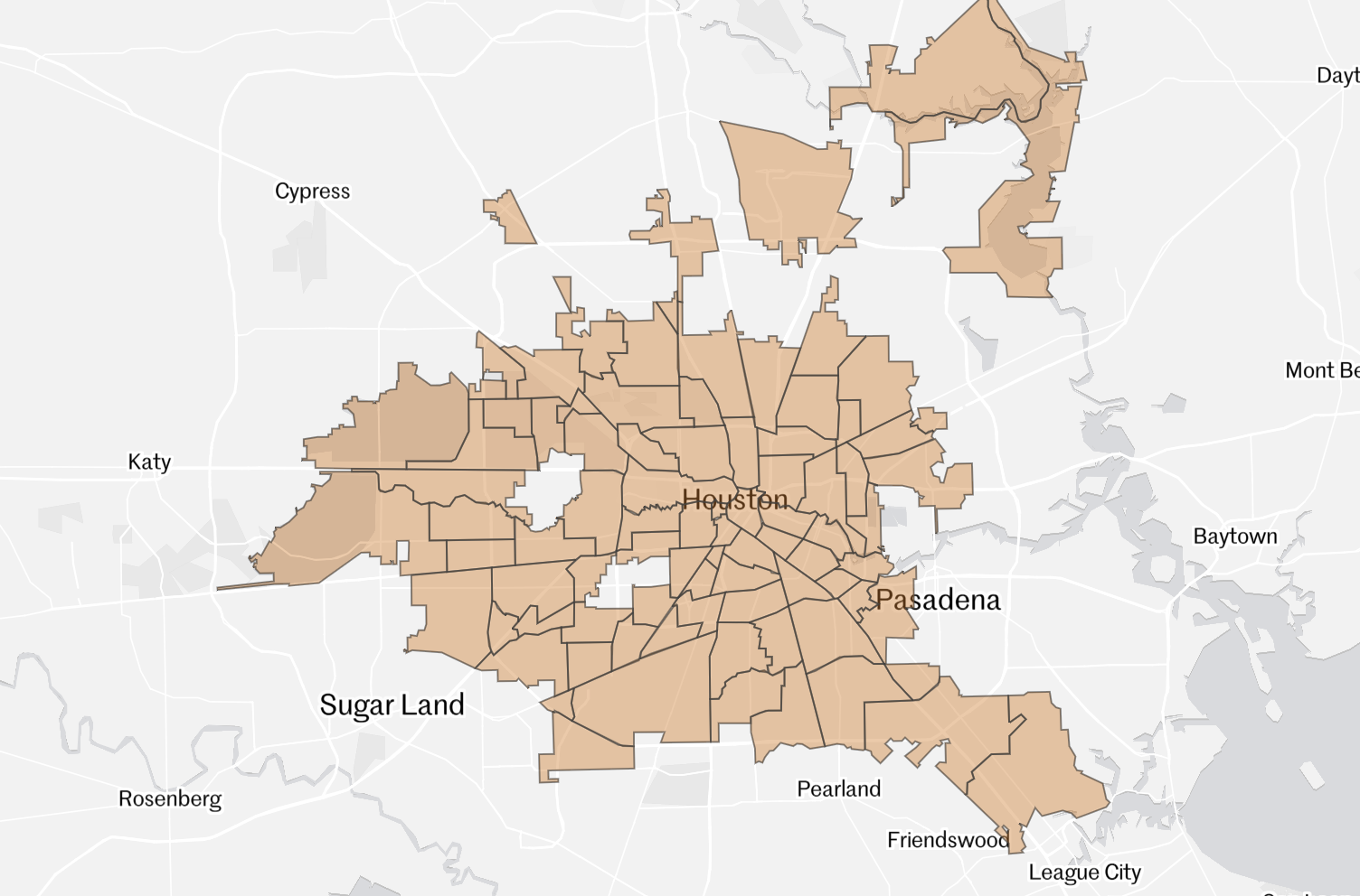 City Of Houston Neighborhood Map