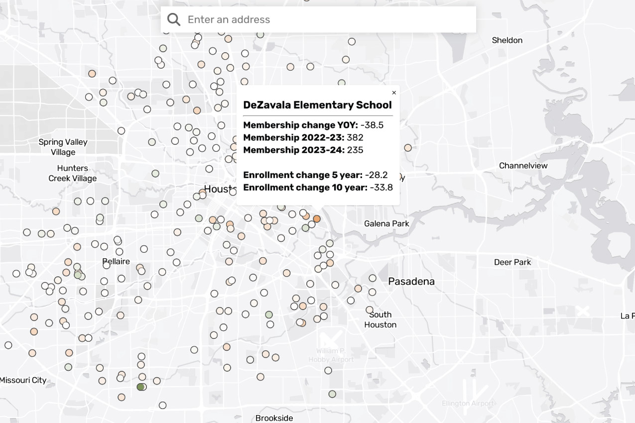 Search HISD's enrollment changes campus-by-campus