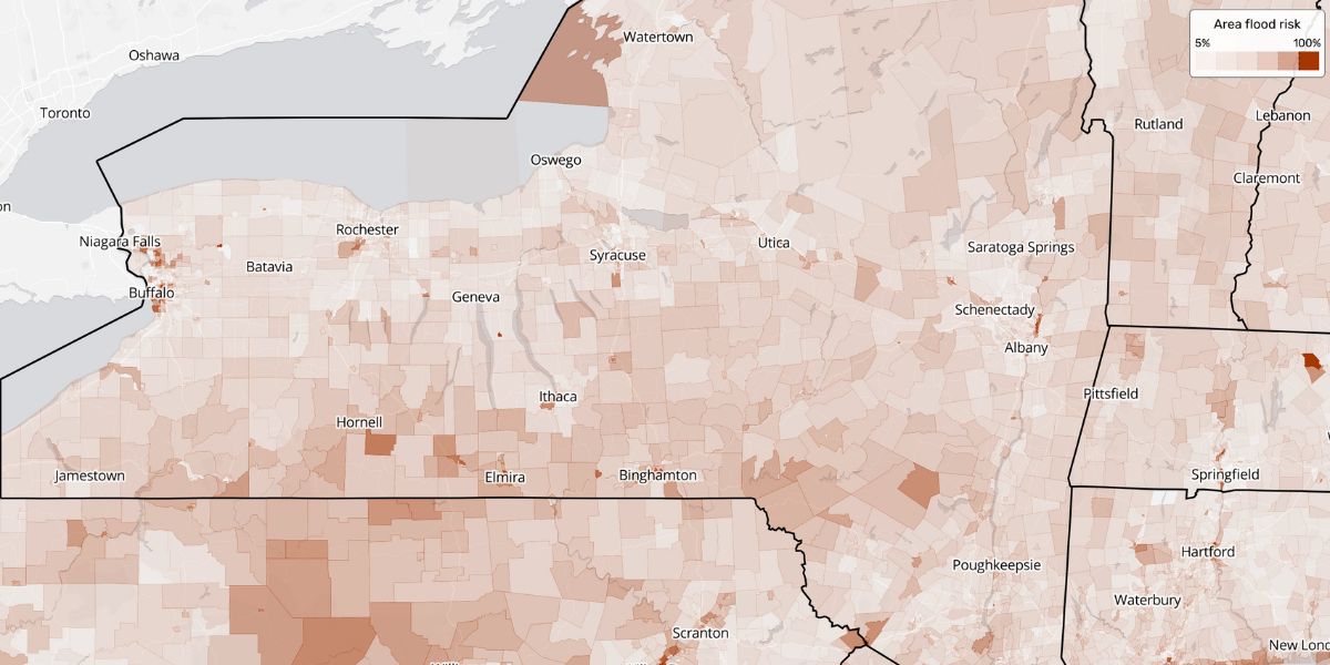 New York flood risk map