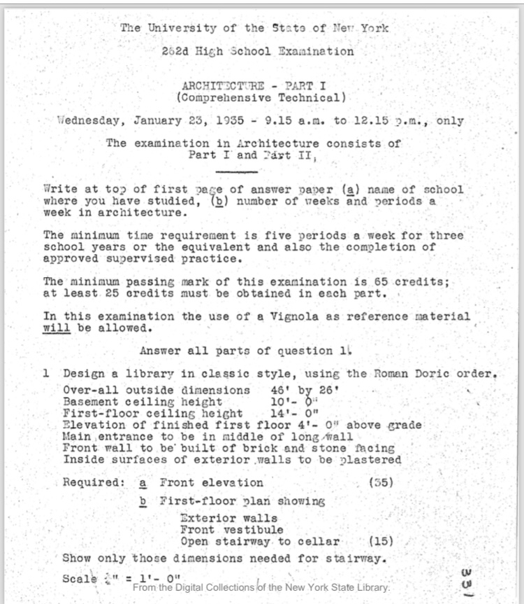 New York Regents exams from the 1800s
