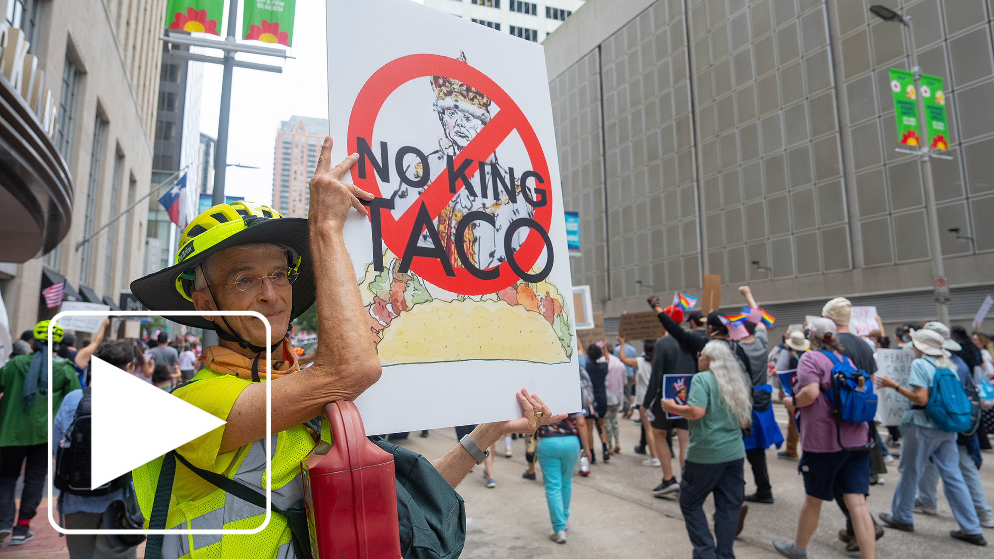 Quotes from Houston No Kings protest