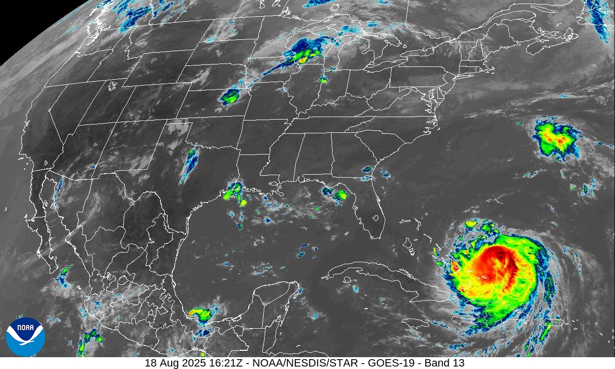Hurricane and tropical storm tracker map