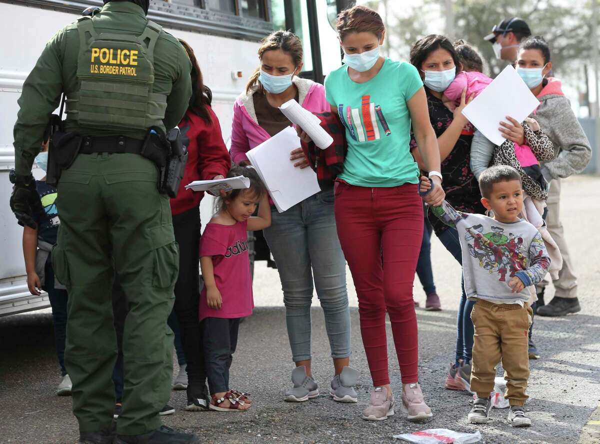 Photos of the U.S. Mexico Border and migrant holding facilities.
