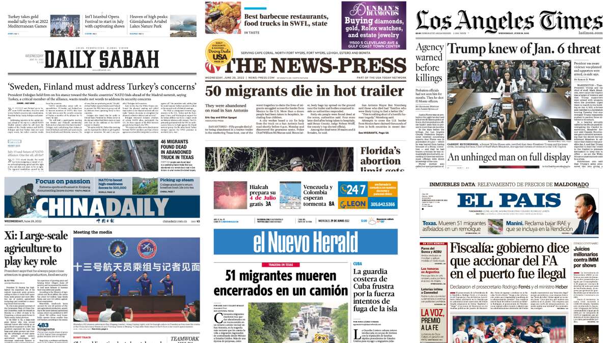 Dozens of migrants found dead in trailer: How the world reported the ...