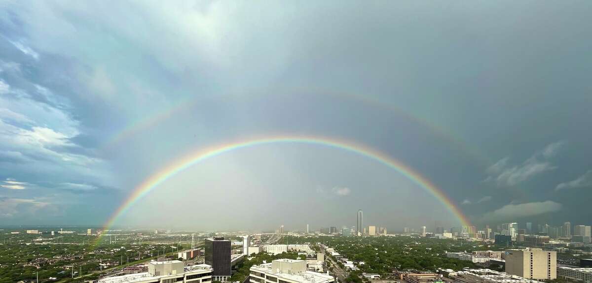 Beautiful photos show rainbows across Houston after heavy rain