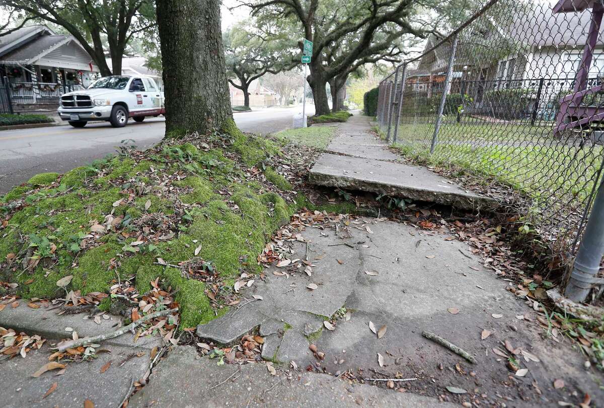 Where are the worst sidewalks in Houston?