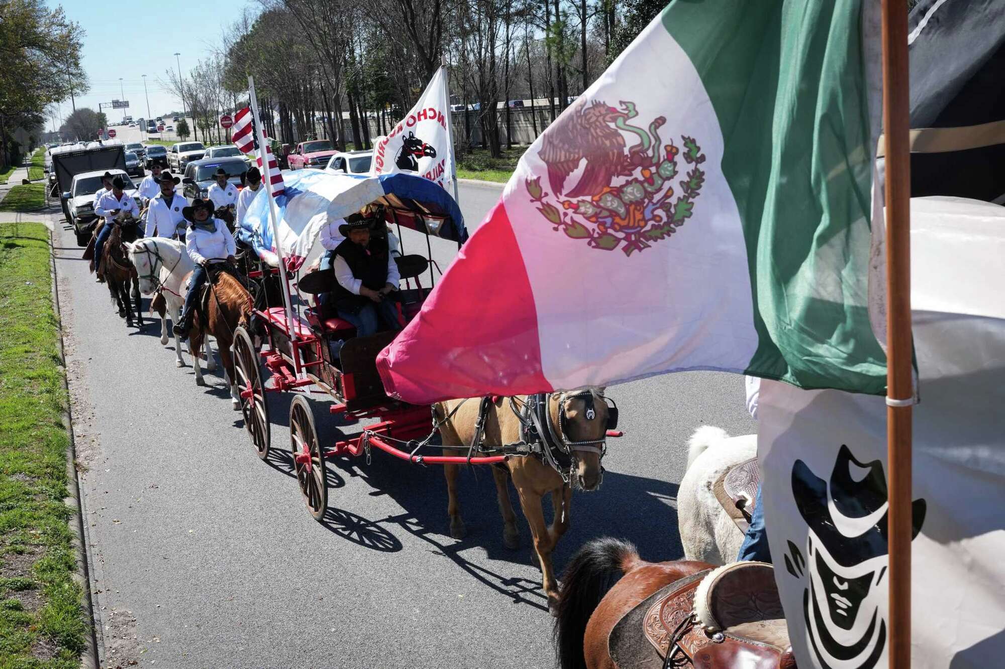 Rodeo trail riders pass through Houston, kicking of 2024 season