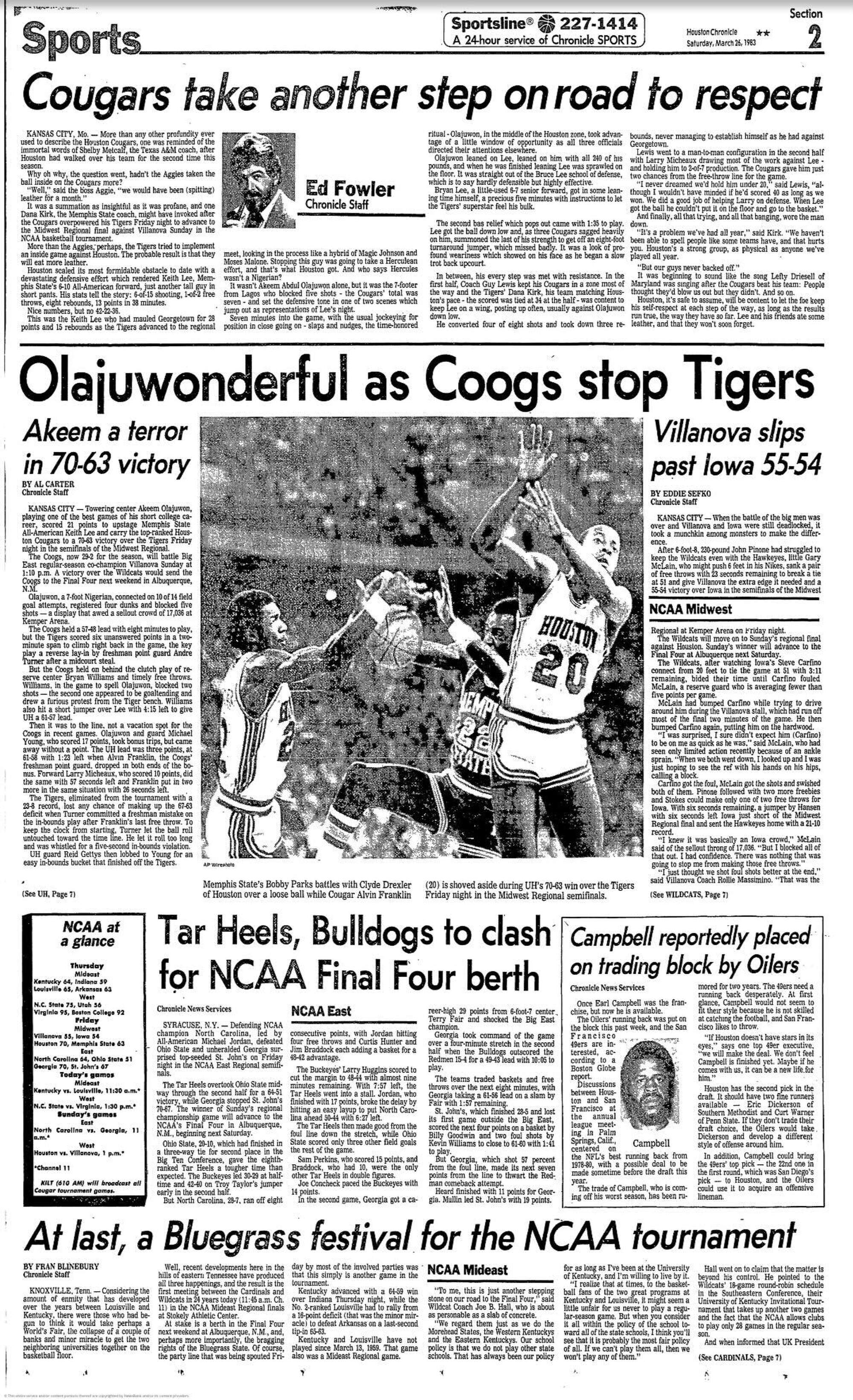 March Madness: Houston Cougars' history in Sweet 16