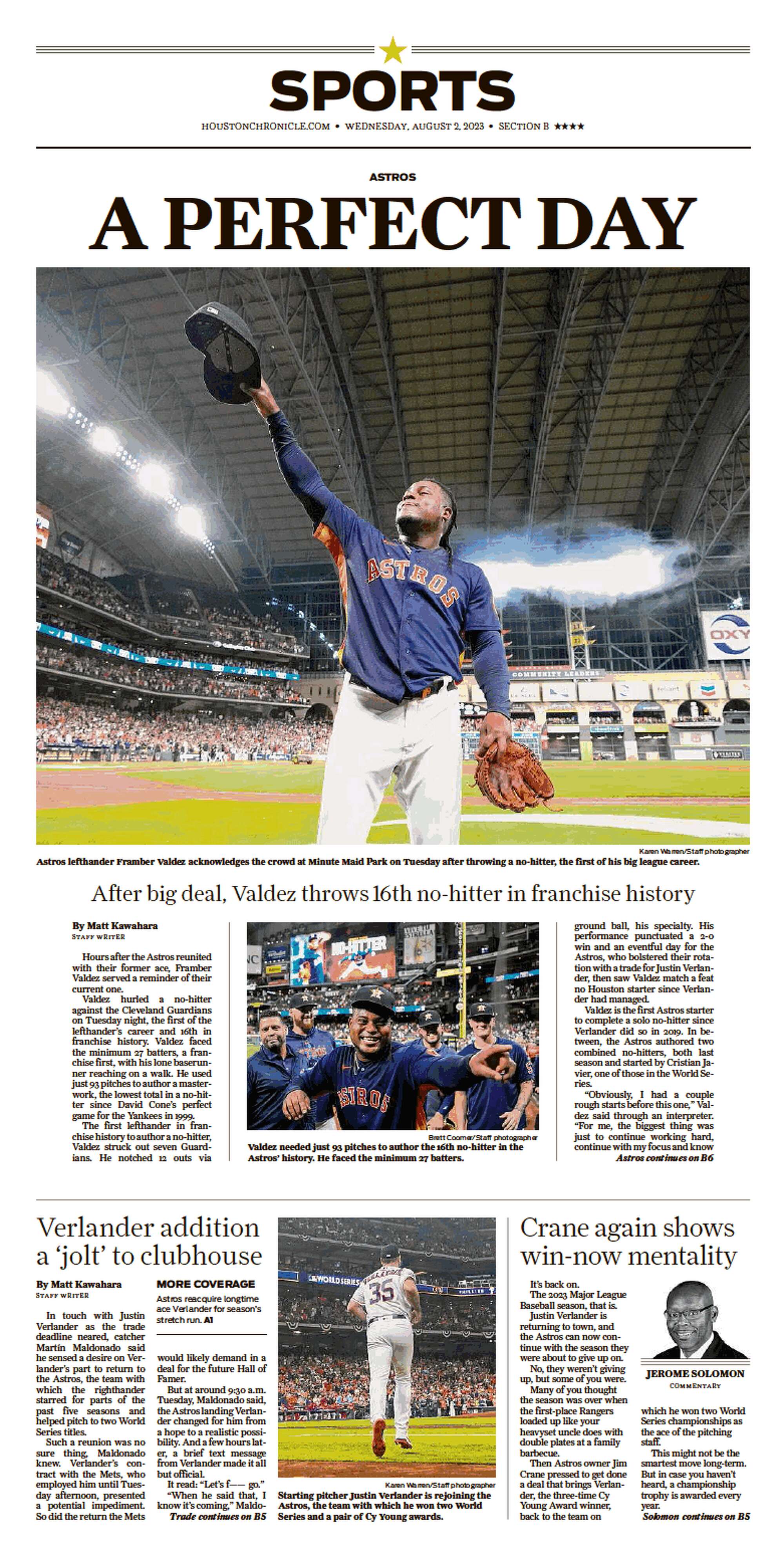 Houston Astros' no-hitter history