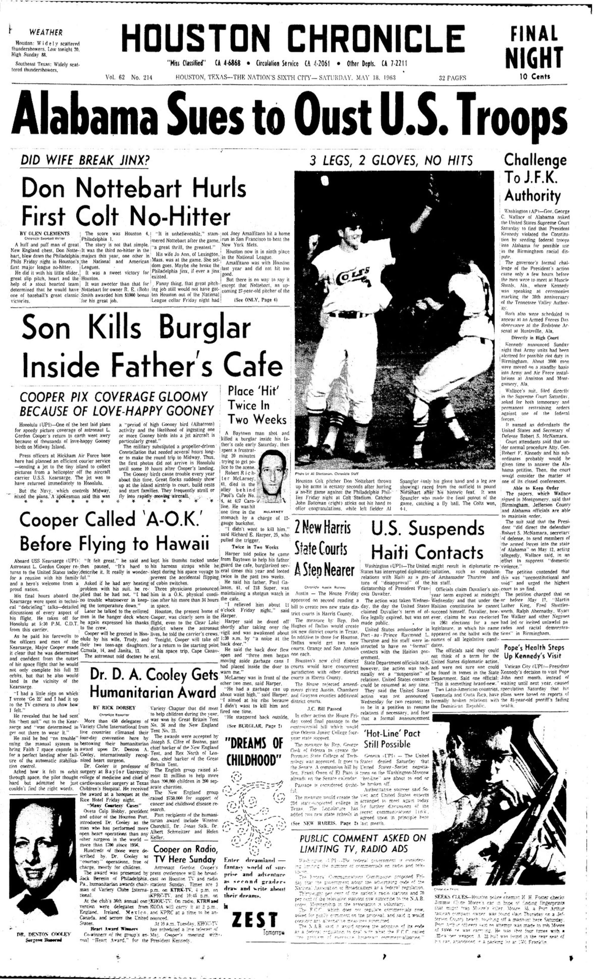 Houston Astros' no-hitter history