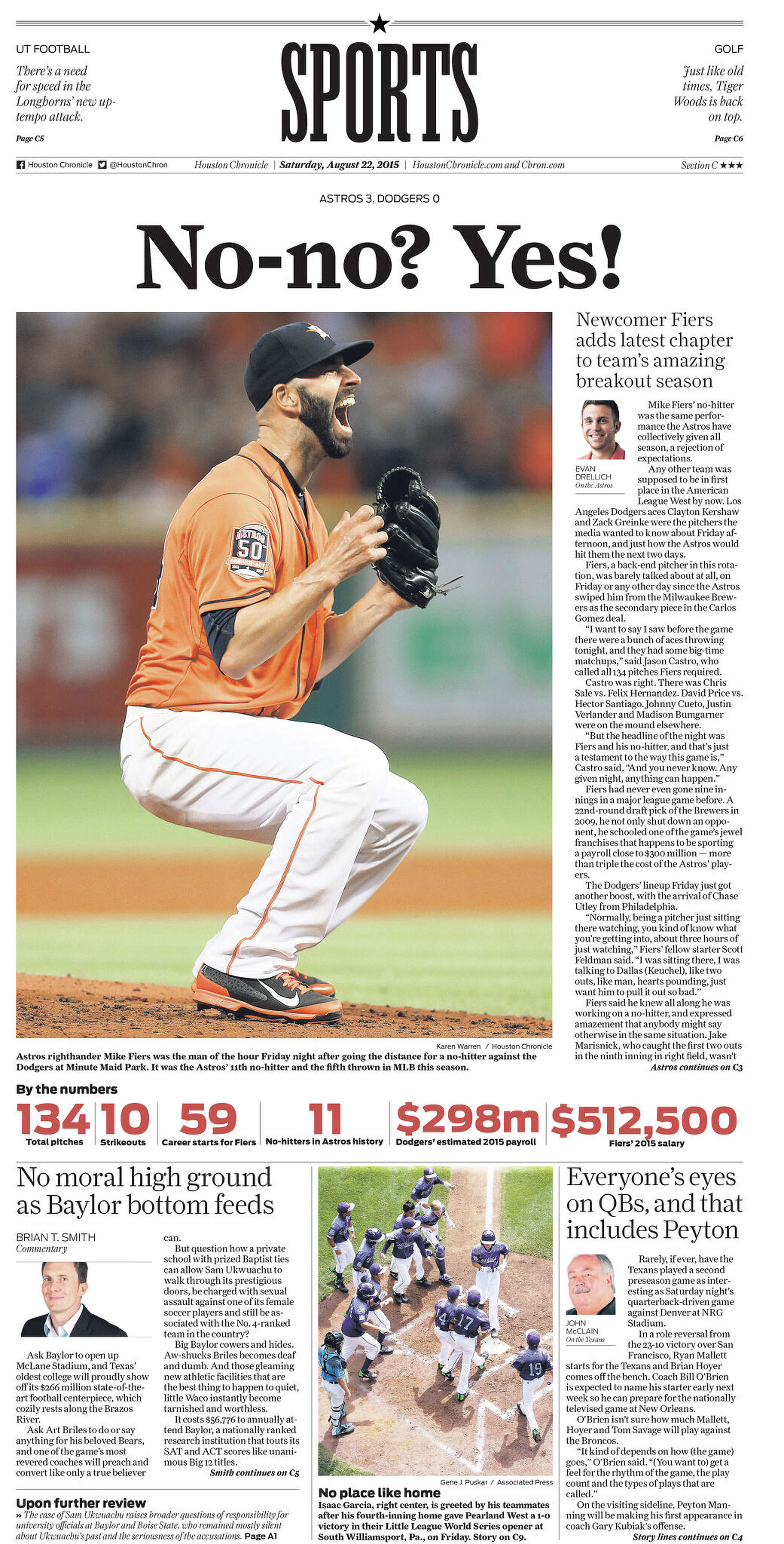 Houston Astros' no-hitter history