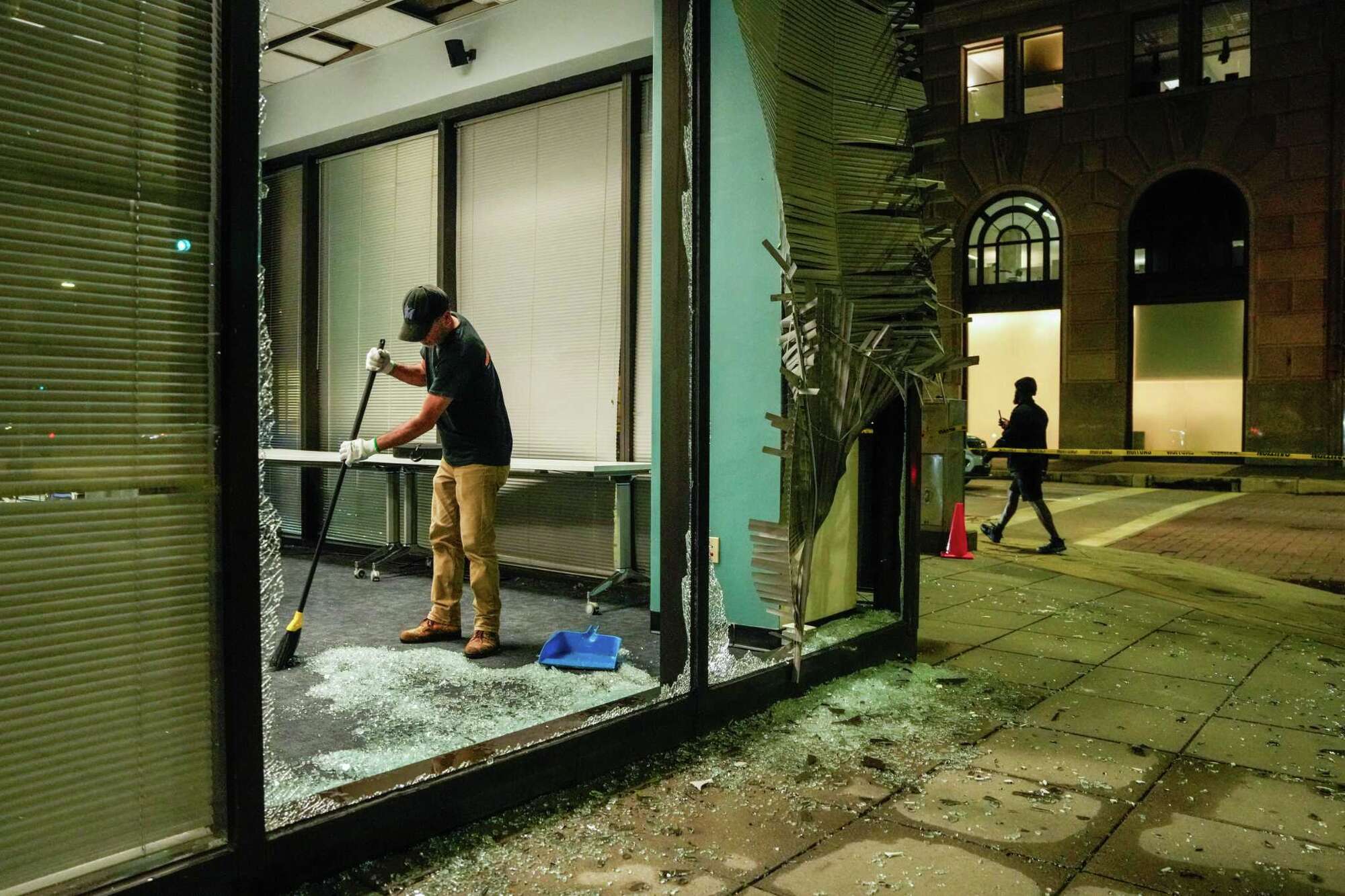 Photos: Houston storm with hurricane-like winds causes destruction