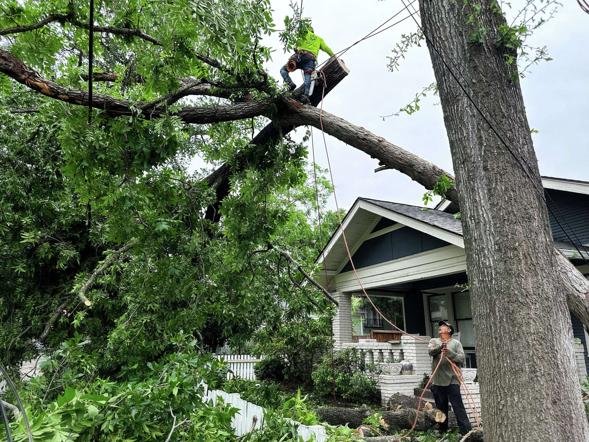 Photos: Houston storm with hurricane-like winds causes destruction