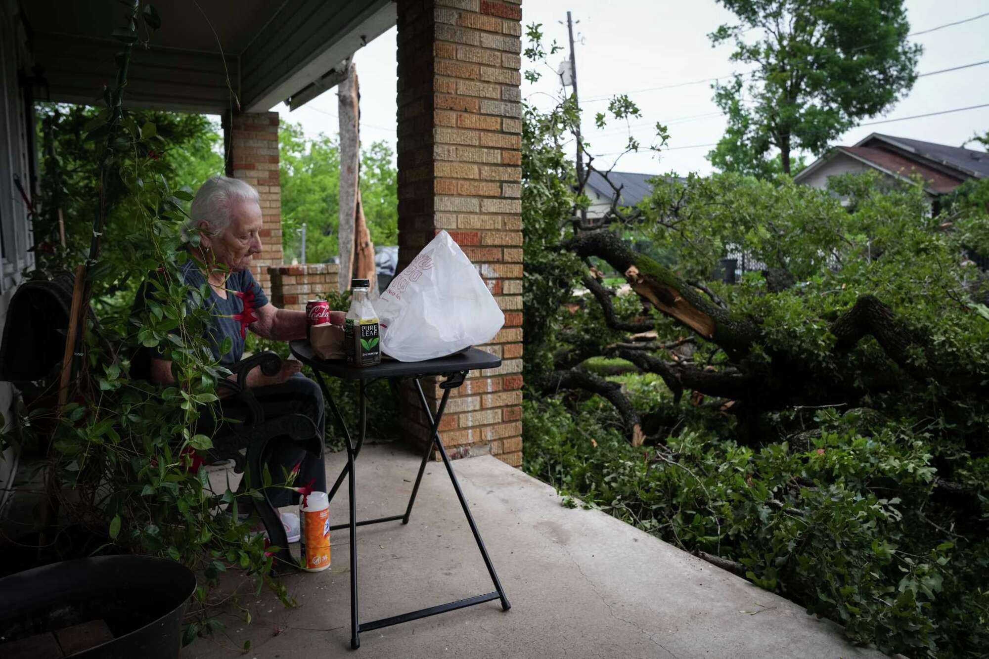Photos: Houston storm with hurricane-like winds causes destruction