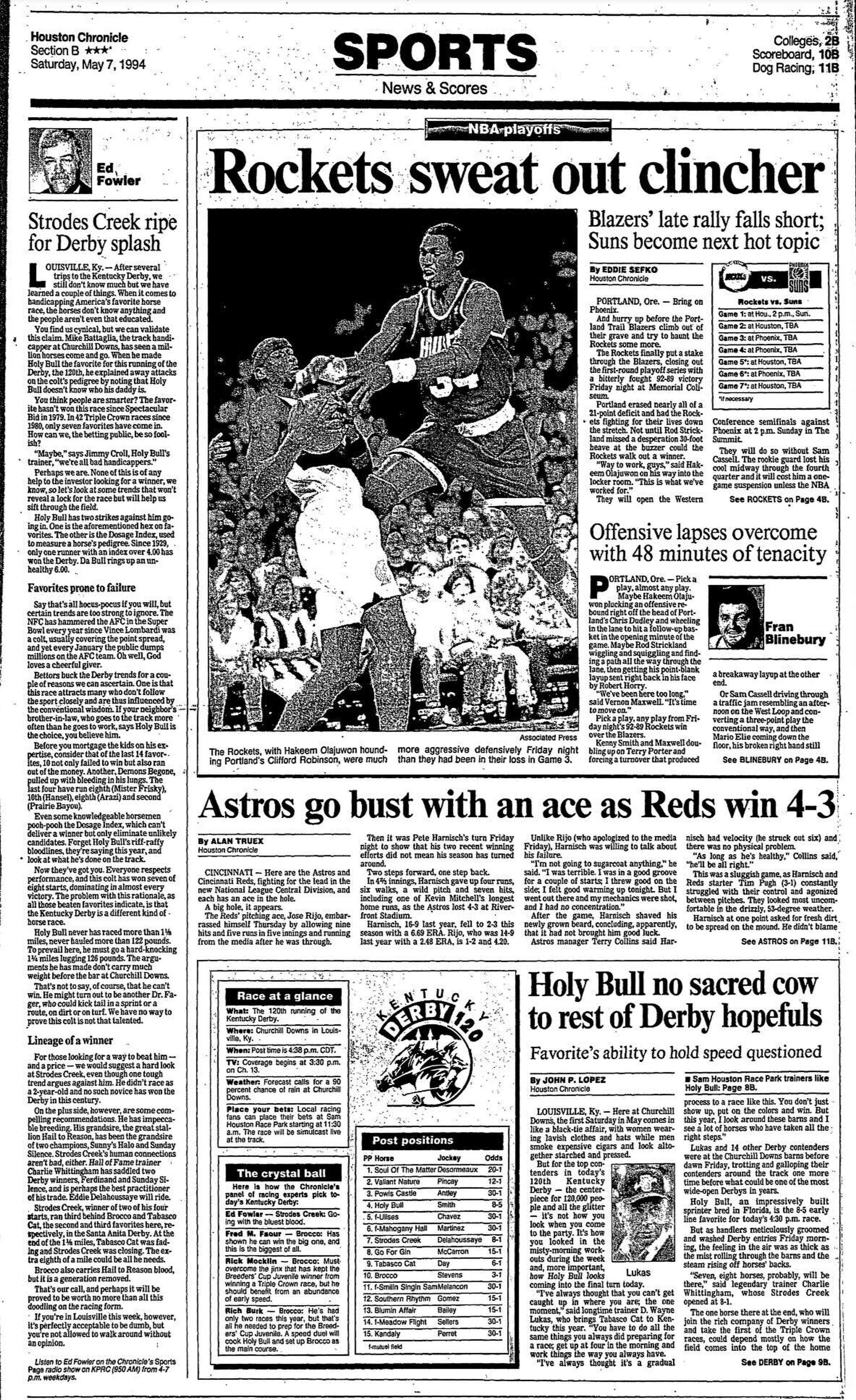 Relive Houston Rockets' 1994 NBA championship through historic front pages
