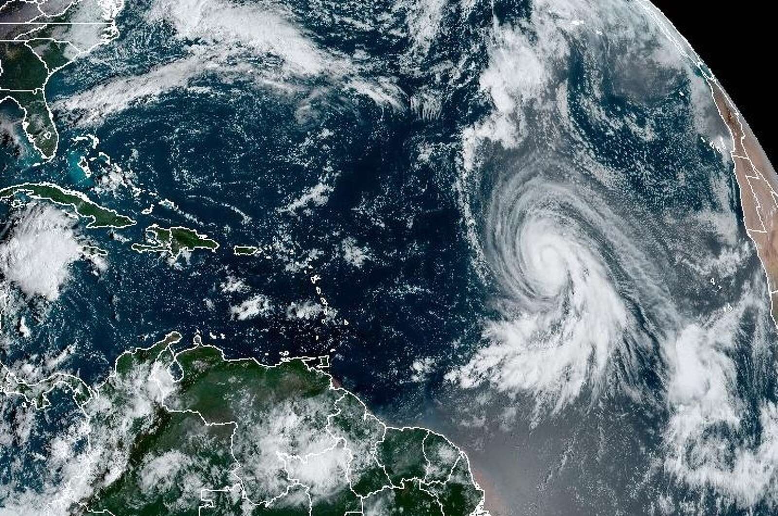 Track Kirk's path in the Atlantic