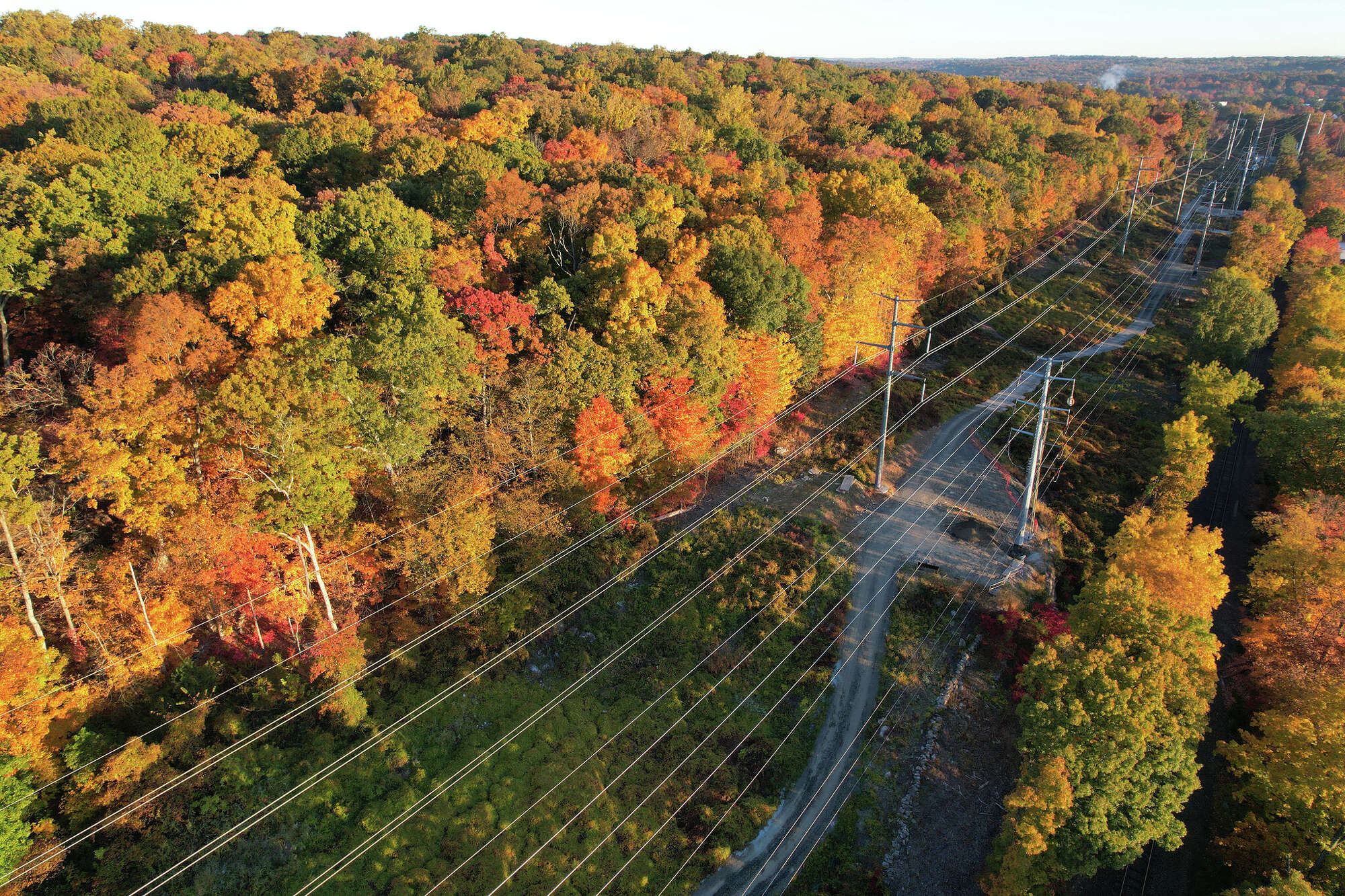 Drone images capture 2024 fall foliage in western Connecticut from above