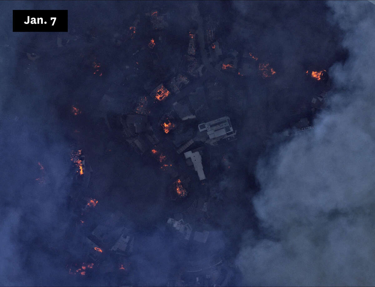 L.A. fires: Satellite, aerial images show wildfire destruction