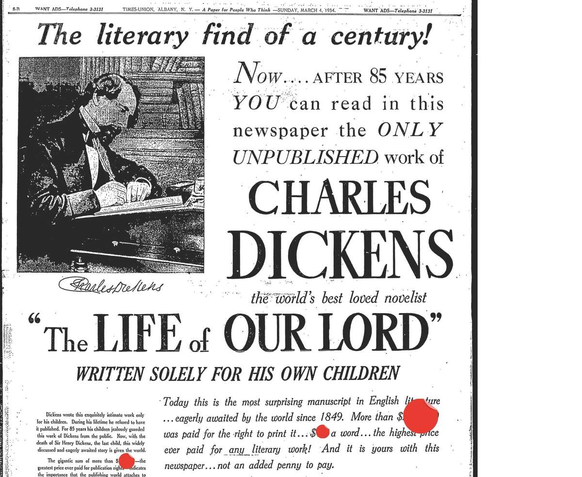 Guess the price of a lost Charles Dickens story in 1934