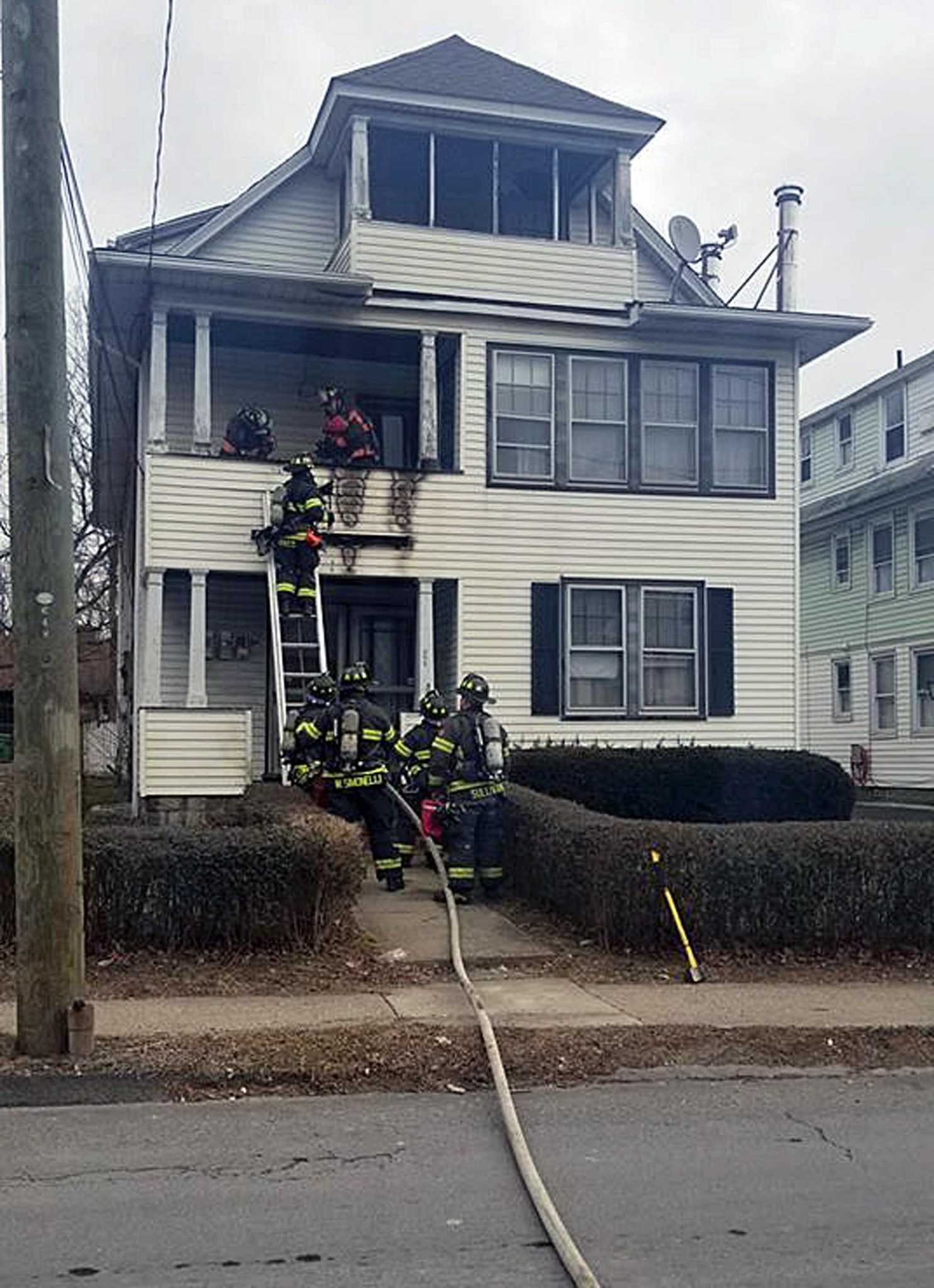 Danbury cop spots fire while on patrol, jumps into action