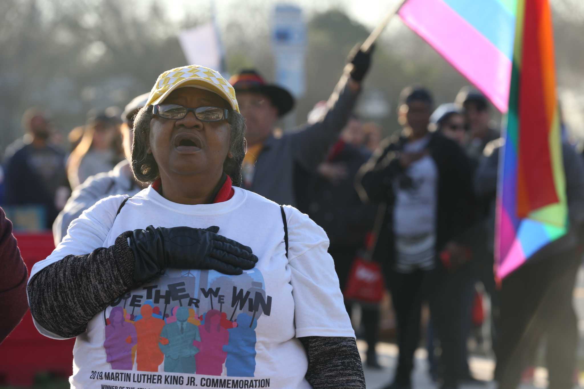 Cold, clear weather greets participants in San Antonio’s MLK march