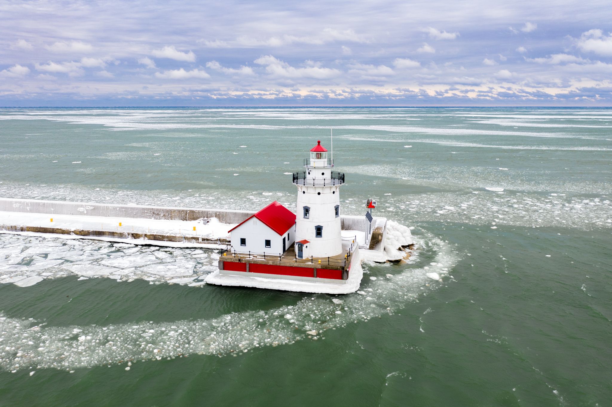 Frozen in Harbor Beach
