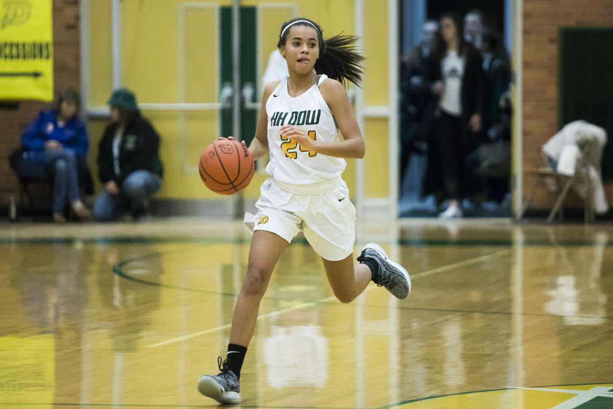 Dow vs. Midland girls' basketball - Jan. 25, 2019