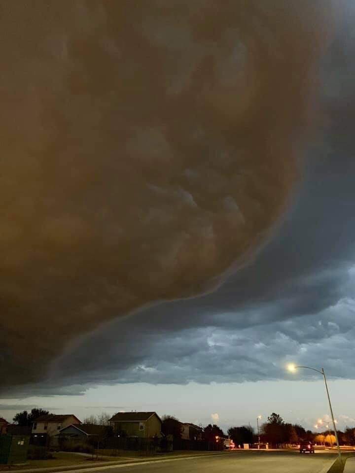 Austin woman photographs cold front rolling through Texas
