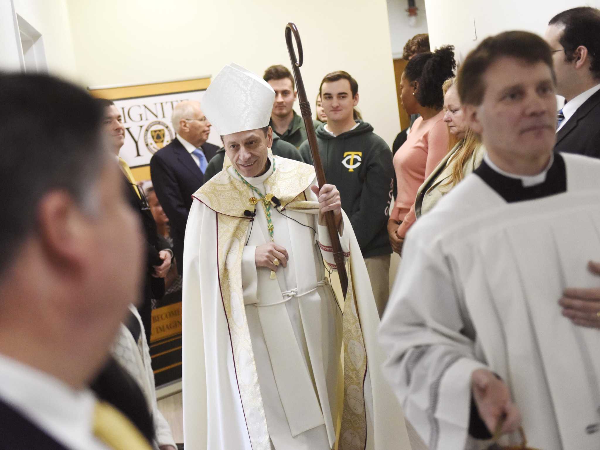 Bishop blesses Trinity Catholic’s new facilities