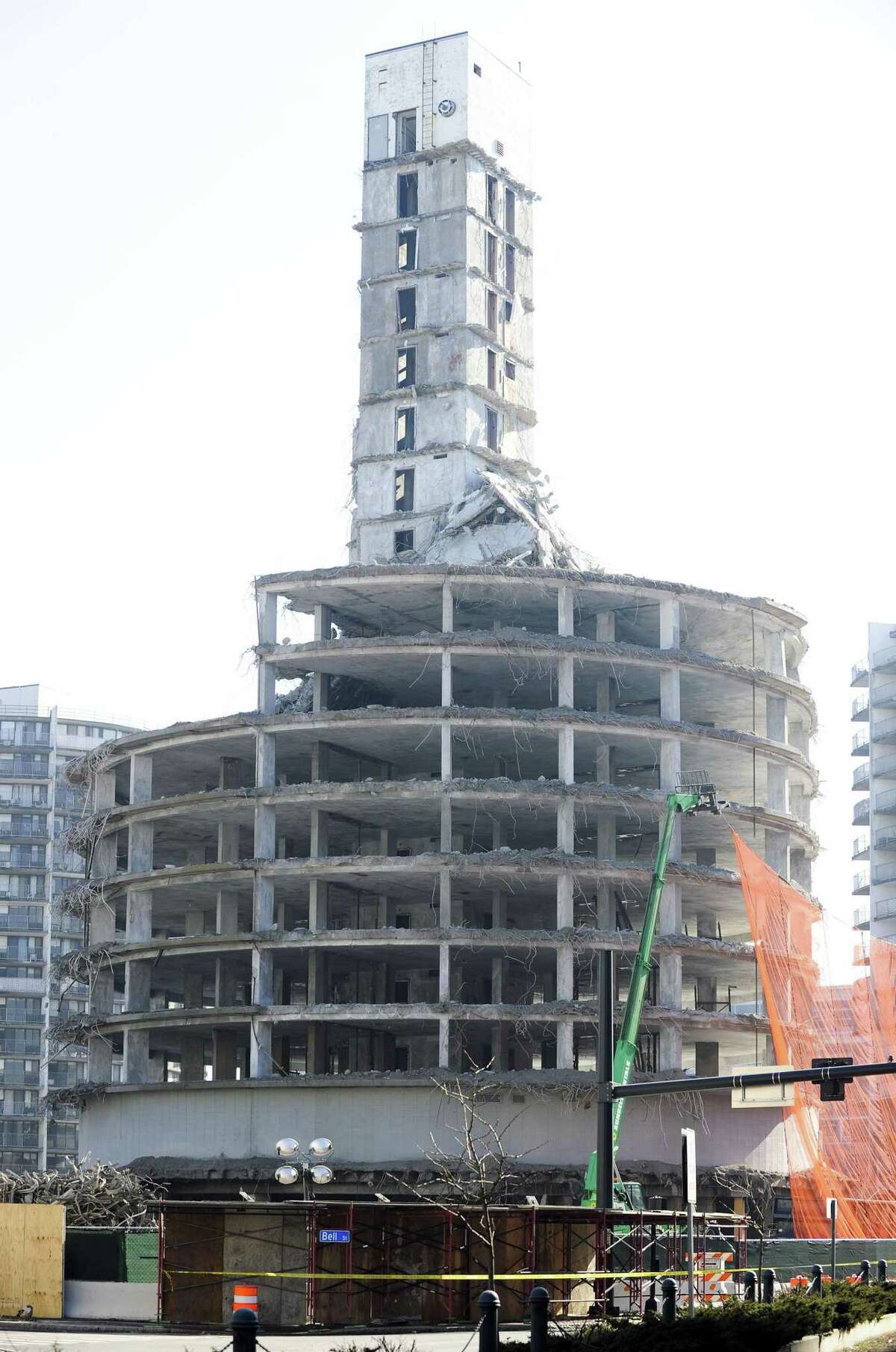 St. John tower partially collapses during demo