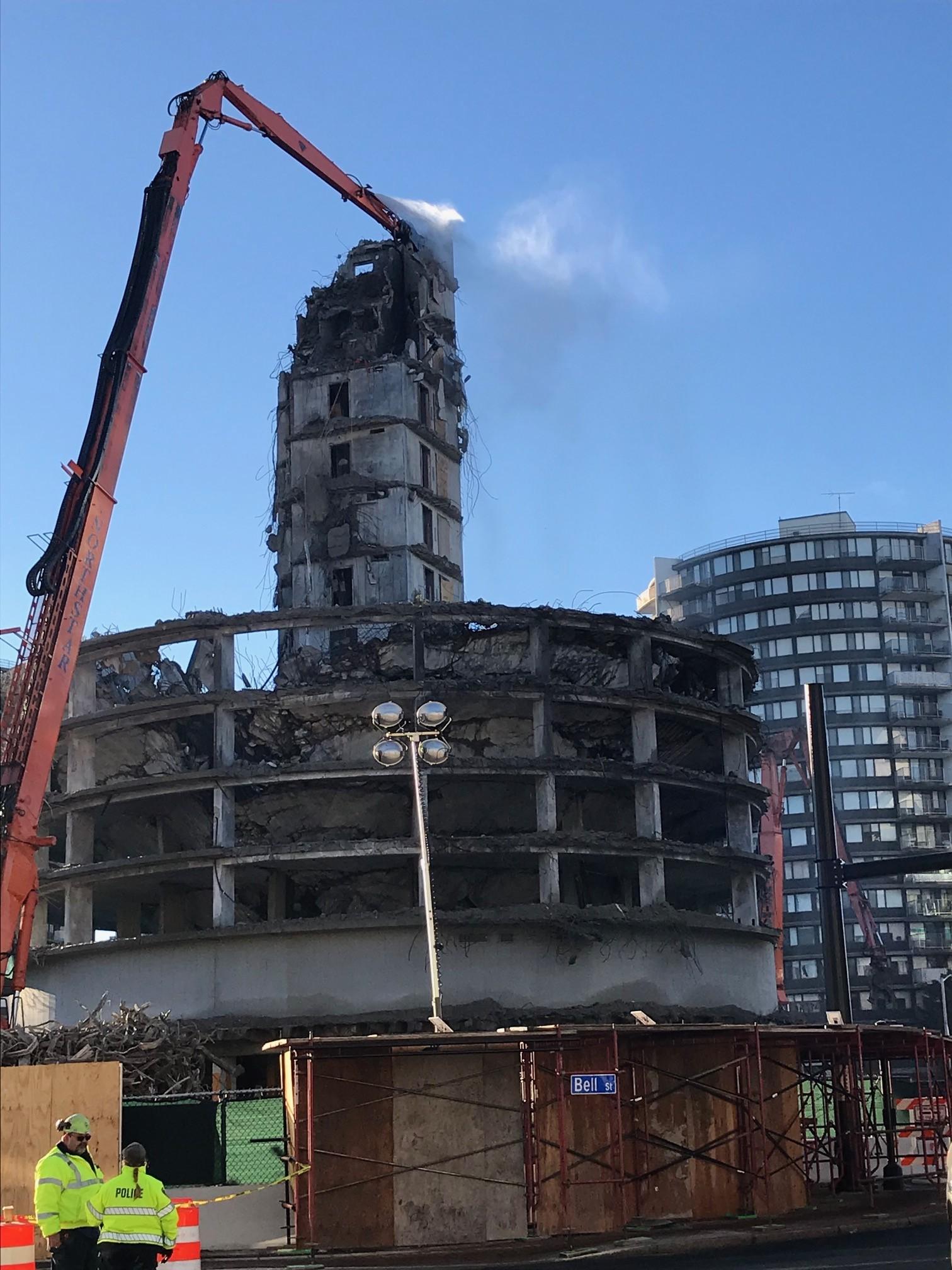 St. John tower partially collapses during demo