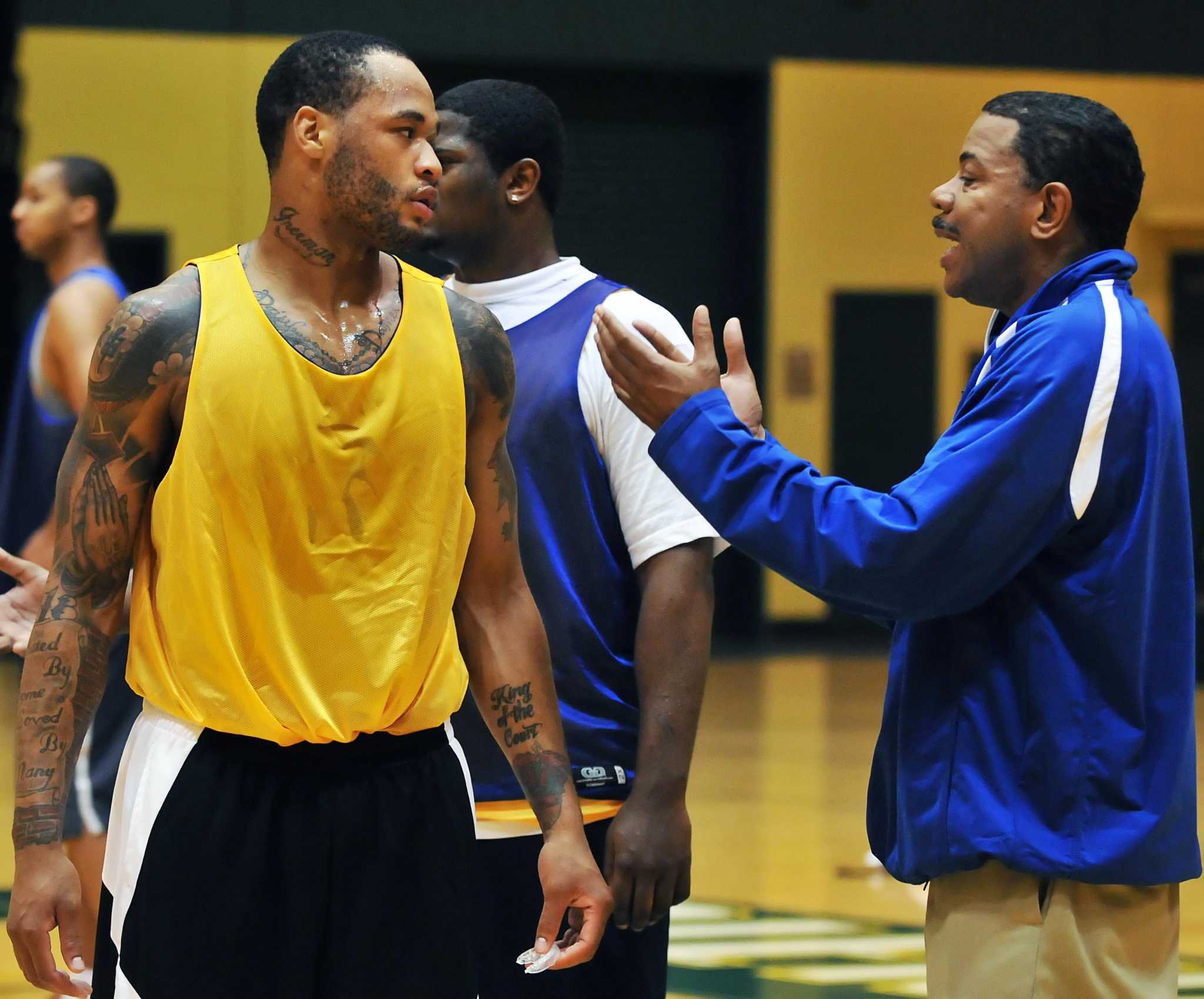 Basketball player Rashaun Freeman comes home