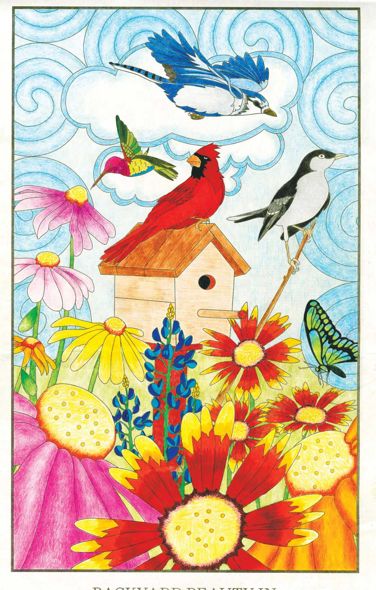 Readers create colorful works of art for Houston Chronicle coloring contest