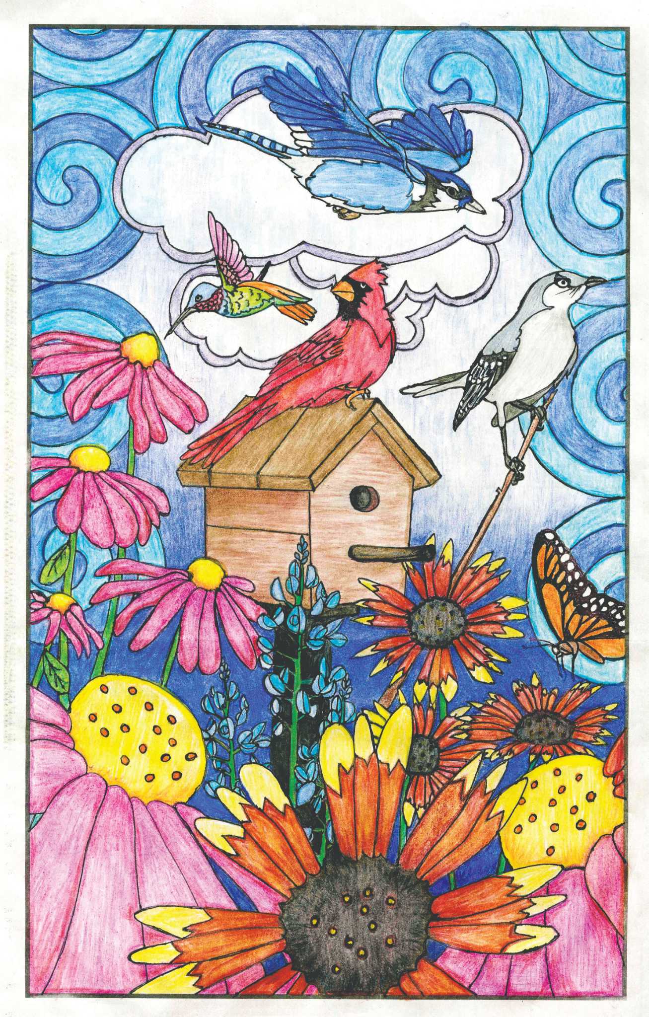 Readers create colorful works of art for Houston Chronicle coloring contest