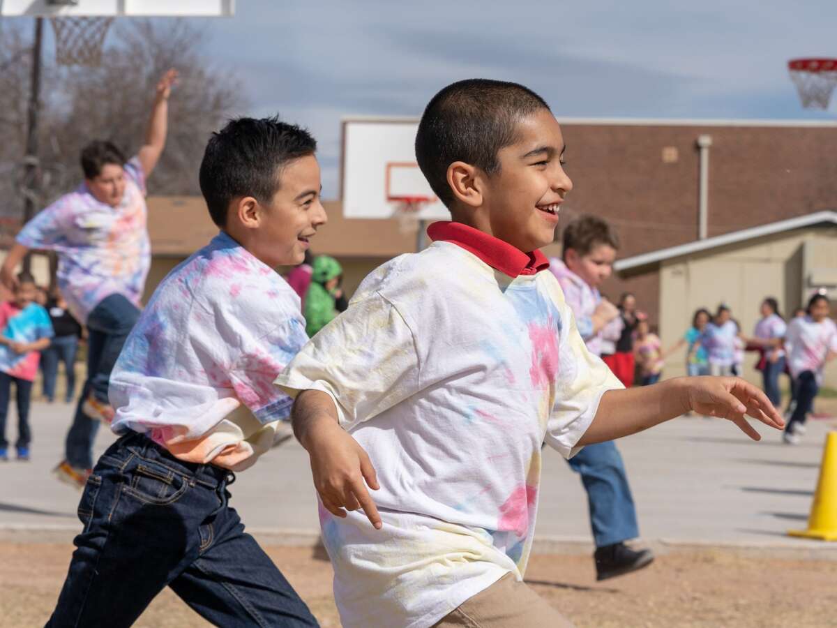 First annual Color Run at Burnet Elementary.