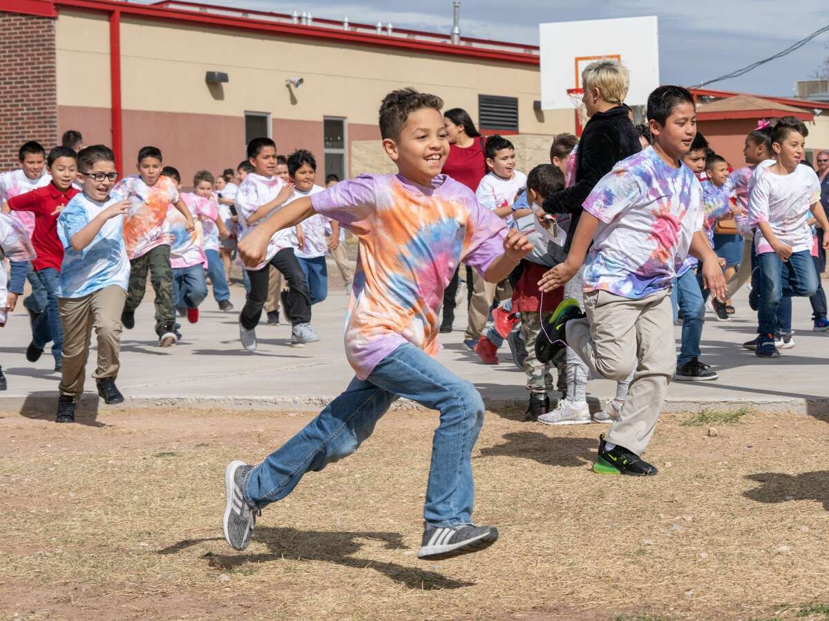 First annual Color Run at Burnet Elementary.