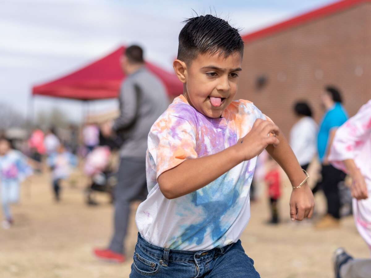 First annual Color Run at Burnet Elementary.