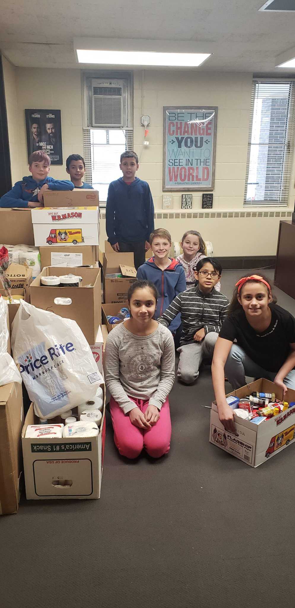 Shelter Rock students donate 1,200 items for homeless