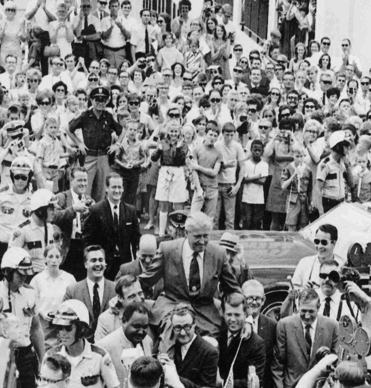 Take a look back at Apollo 11 through 17 liftoffs, landings and splashdowns