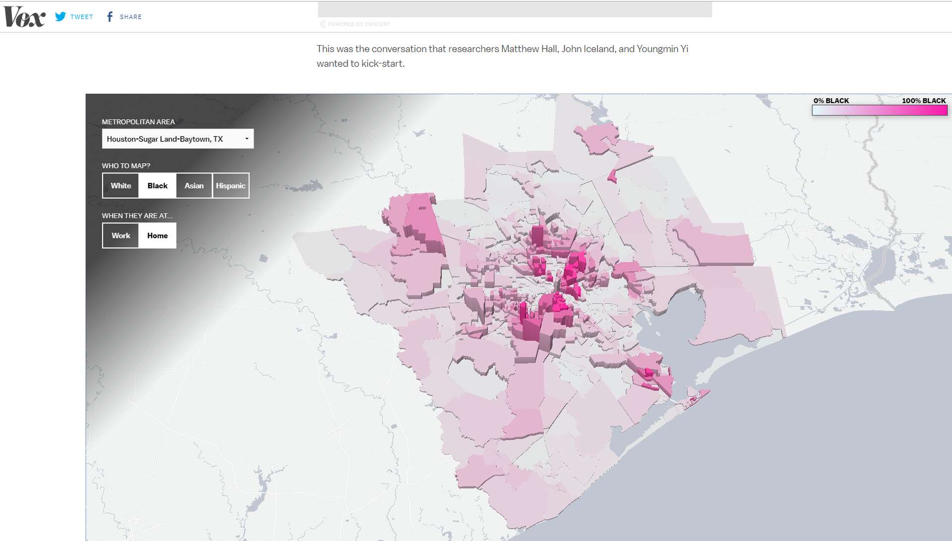 Study maps where Houston-area racial populations live and work