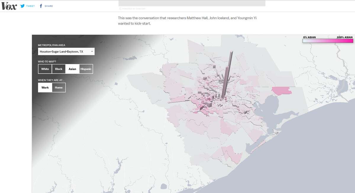 Study maps where Houston-area racial populations live and work