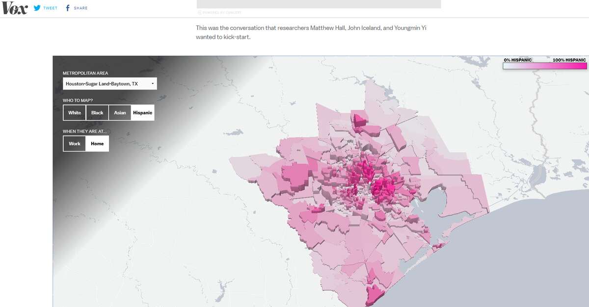 Study maps where Houston-area racial populations live and work