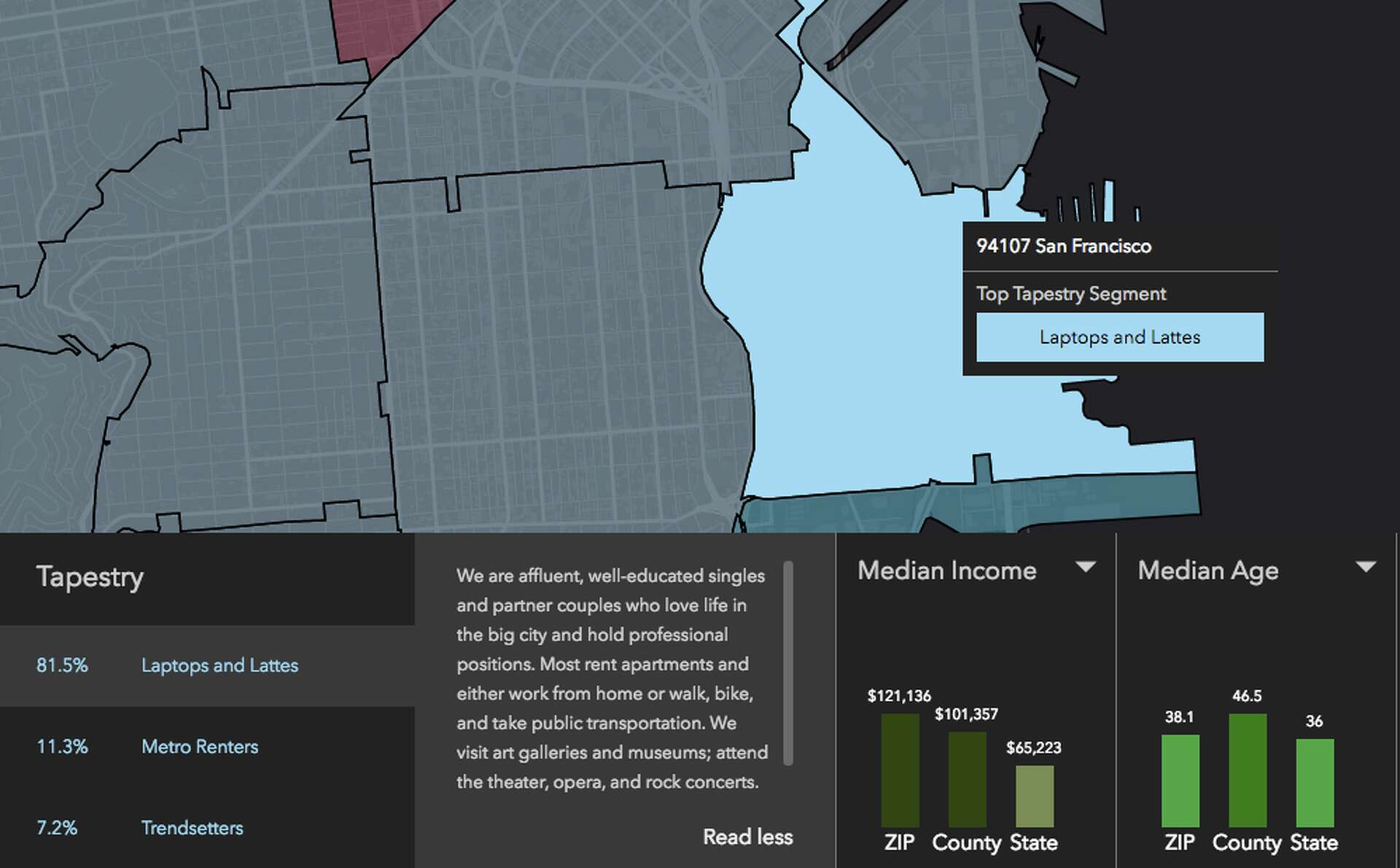 Are you a 'trendsetter' or a 'soccer mom'? This map of SF can tell you