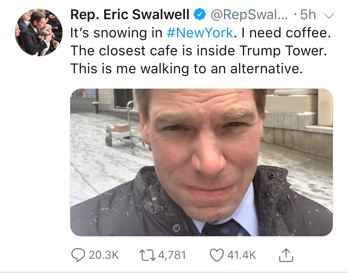 Bay Area congressman bravely takes stand against Trump by walking ...