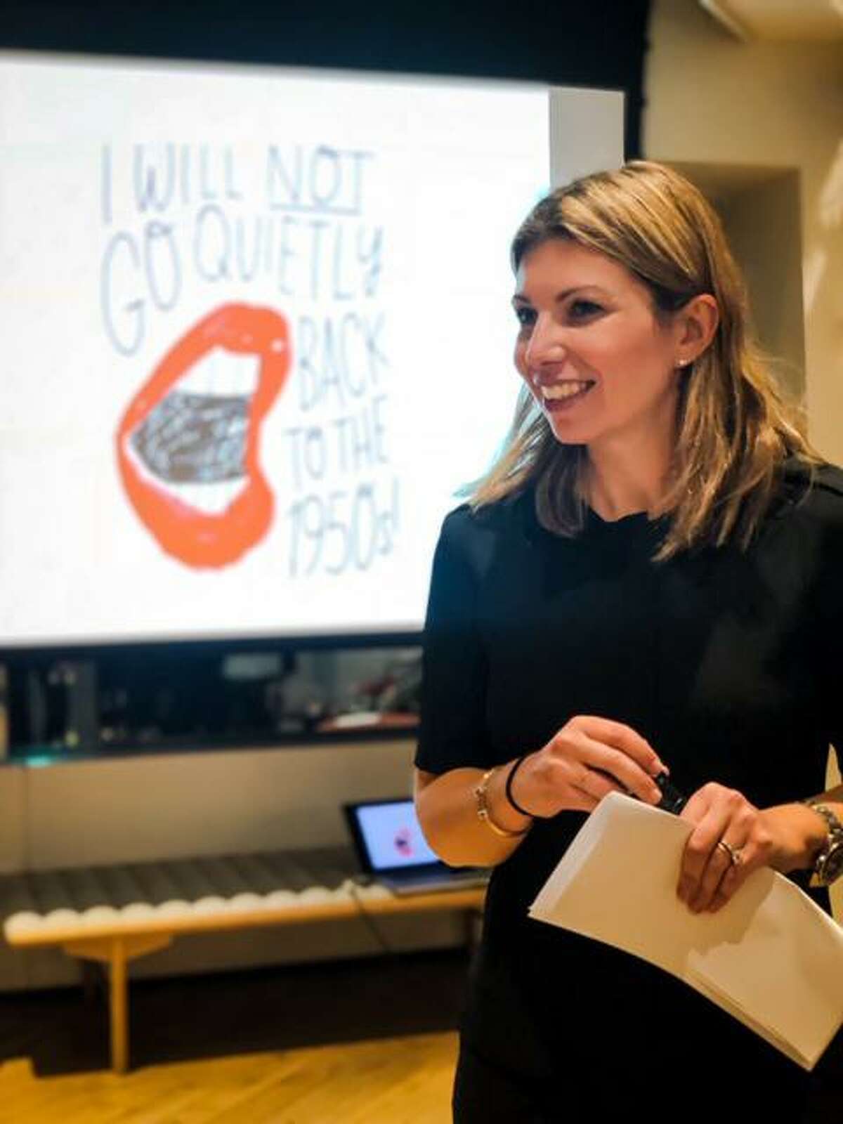 Indivisible Greenwich co-founder puts her best foot forward Indivisible Greenwich co-founder puts her best foot forward