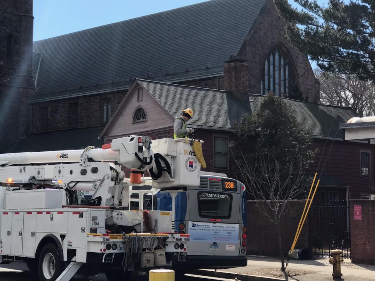 No one hurt after live electrical wire traps people on CT Transit bus ...