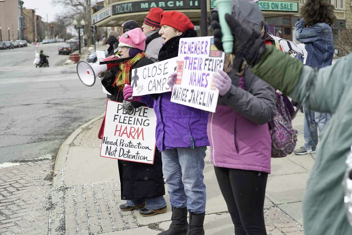 Albany protesters demand 'Close the camps'