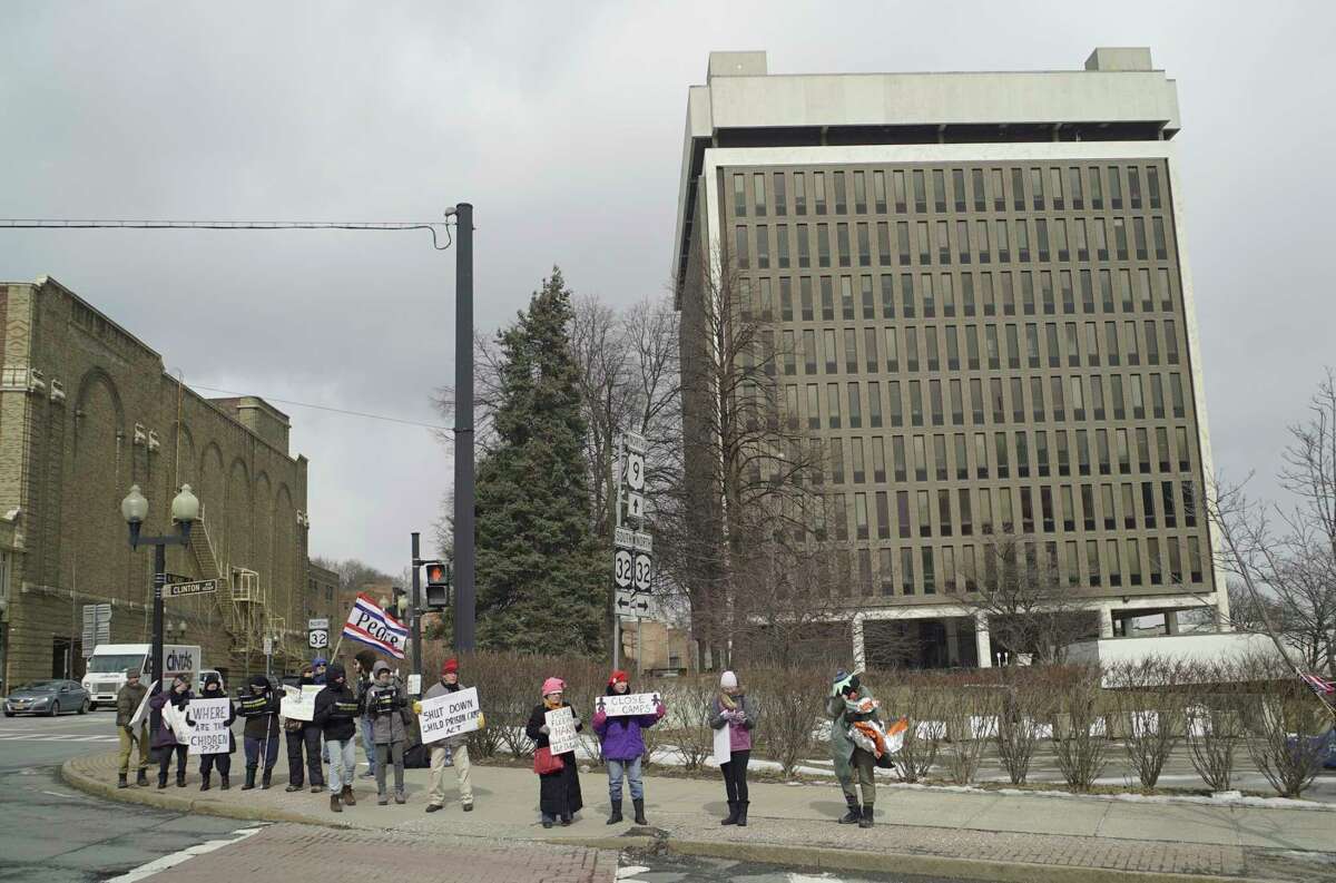 Albany protesters demand 'Close the camps'